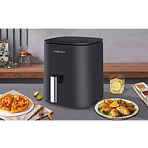 Air Fryer Oven 6 Quart Compact air fryers Oilless Oven 12-in-1 Nonstick and Dishwasher-Safe Basket, Exclusive Recipes, Tempered Glass Display, Custom