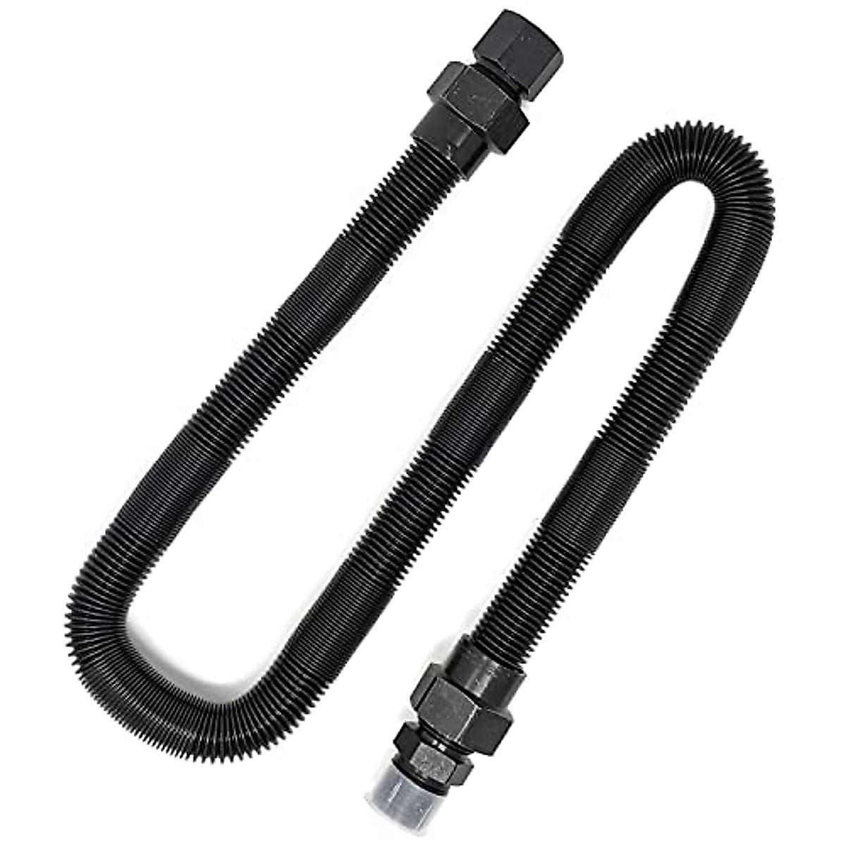 Midwest Hearth 3/4" Whistle Free Gas Flex Line for Fire Pit - Black (36" Long)
