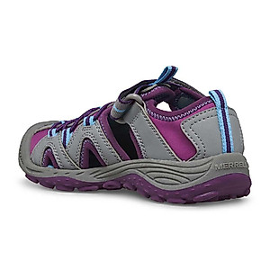 Merrell Hydro 2 Sport Sandal, Grey/Berry, 4 US Unisex Big Kid