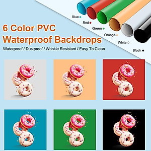 Portable Photo Studio Light Box, 15.8"x15.8"x15.8" Mini Photo Booth Light Box Photography, 3-Color Dimmable Folding Shooting Tent Kit with 160 LED Lights & 6 PVC Backdrops for Product Photography