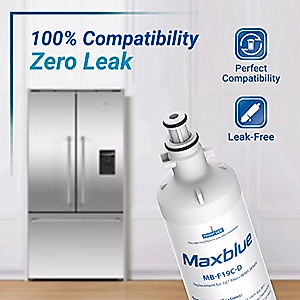 Maxblue RPWFE (with CHIP) NSF 401 Certified Refrigerator Water Filter, Replacement for GE® RPWFE, RPWF, WSG-4, WF277, GFE28GMKES, PFE28KBLTS, GFD28GSLSS, PWE23KSKSS, GYE22HMKES, DFE28JSKSS