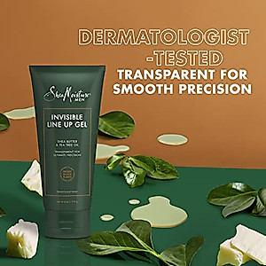 SheaMoisture Shaving Kit for Men - Softening Skin Oil, Invisible Line Up Gel, Shave Butter, Aftershave Cream w/Tea Tree Oil, Gifts for Men (4 Piece Set)