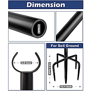 Eazielife 10FT String Light Poles for Outdoor, Heavy Duty Metal Lighting Stand Pole for Garden Lawn Backyard Patio Holiday Wedding Party Decorations 2 Pack