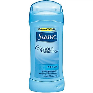 Suave Deodorant for Women, Fresh – Invisible Solid Antiperspirant Deodorant Stick, 48H Protection, 2.6 Oz Ea (Pack of 3)
