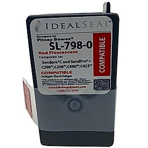 Postage Ink PB SL-798-0 Compatible Red Ink Cartridge for Postage Meter | Red Fluorescent Ink Cartridge for Sendpro C200, C300, C400, C425 Postage Meter Ink Cartridge for Sendpro C Sendpro + Series