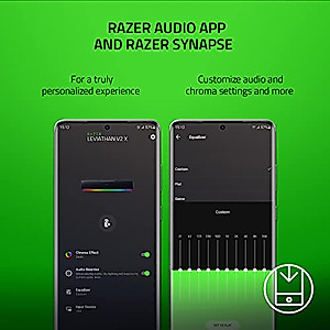 Razer Leviathan V2 X: PC Soundbar with Full-Range Drivers - Compact Design - Chroma RGB - USB Type C Power and Audio Delivery - Bluetooth 5.0 - for PC,-Laptop, Smartphones, Tablets & Nintendo Switch