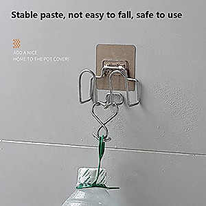 WNPXQNT 2 Pcs Wall Mounted Pot Lid Holder, Stainless Steel Cutting Board Holder, Pot Lid Rack Rest Stand, Lid Organizer Pot Hangers for Kitchen,Bathroom, Cabinets