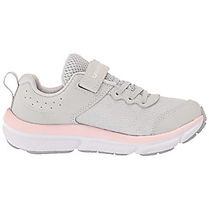 Under Armour Girls' Pre School Assert 10 Alternate Closure, (100) Halo Gray/Pink Sugar/Iridescent, 3, US
