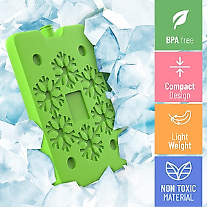 TrekProof Multicolor Reusable Ice Packs for Lunch Bags and Coolers, 10-Pack