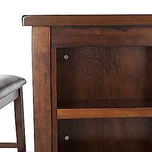 Safavieh Home Collection Everest 3 Piece Pub Set Mahogany and Black