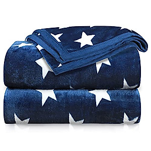 Yoofoss Fleece Throw Blanket Plush Flannel Velvet Bed Blankets and Throws for Sofa Couch (86x94In, Blue)