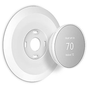 Wall Plate Made for The Nest Thermostat 2020 | Google Nest Thermostat Trim Kit Accessory | Easy Installation | Snow