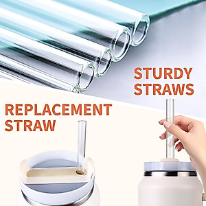 KEUYE 64oz Straw Compatible With Stanley, Extra Long Quencher 64 oz Straw,Cleaning Brush And Iceflow Flip Straw Tumbler 64 oz Compatible With Stanley Accessories,Resuable Ice Flow Flip Straw 64 oz