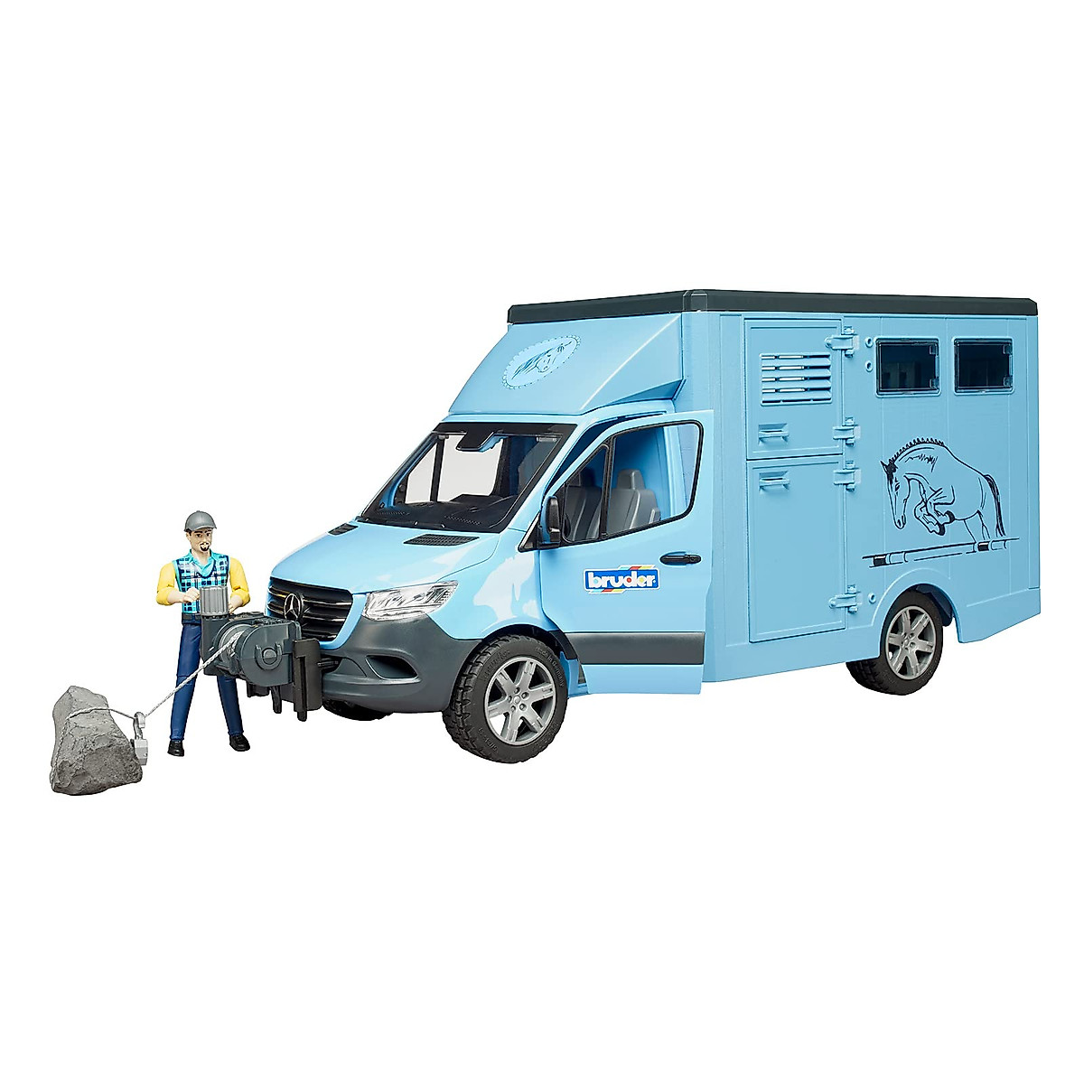 Bruder 02674 MB Sprinter Animal Transporter with 1 Horse