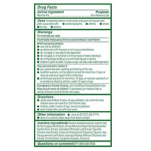 Biofreeze Overnight Gel Pain Relief, Knee & Lower Back Pain Relief, Arthritis Pain Reliever, Neck Pain Relief, Cooling Joint Pain Relief, FSA/HSA Eligible, Lavender Scented Menthol Gel 3 Fl Oz