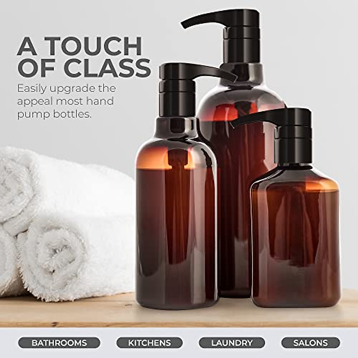 2 White Replacement Pumps for 1 Liter (33.8oz) Bottles, Shampoo and Conditioner with Extra Long Tube (Easy to Cut - to Fit Shorter Bottles)