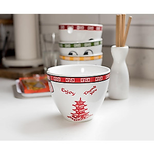 Bowl Bop Chinese Takeout Box Dinnerware Set | 16-Ounce Ramen Bowl, Chopsticks