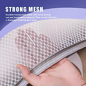 AZRDXSD 2Pcs Laundry Bags, Delicate Honeycomb Mesh Laundry Bag, Home Laundry Supplies, Clothes Laundry Mesh, 16 * 20 Inch Clothes Washing Bag for Washing Machines, Travel Storage and Organization Bag
