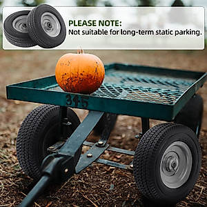 AR-PRO (2-Pack) 8-Inch Solid Wheel Replacement - 2.50-4" Flat Free Tire and Wheel with 5/8 extra 3/4 Bearings and 2.2" Offset Hub - Compatible with Hand Truck, Generator, Gorilla Carts