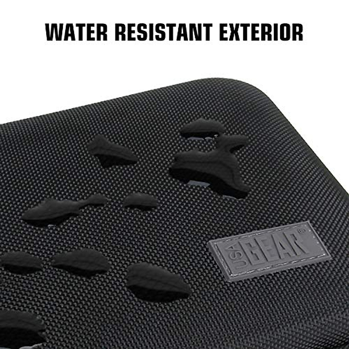 USA GEAR 7.5 Inch Hard Shell Camera Monitor Case - Portable Video Monitor Bag Compatible with Feelworld Monitor, Atomos, SmallHD Focus, Shinobi SDI, Lilliput A7s, and More Video Monitors (Black)