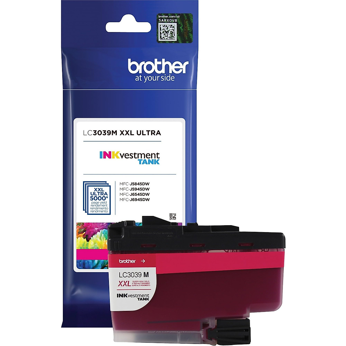 Brother Genuine LC3039M, Single Pack Ultra High-Yield Magenta INKvestment Tank Ink Cartridge, Page Yield Up to 5,000 Pages, LC3039, Amazon Dash Replenishment Cartridge