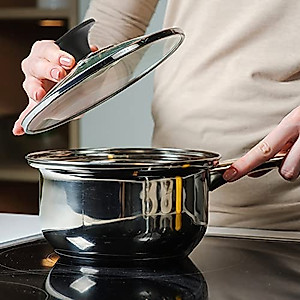 TIESOME 3 Pcs Pot Lid Knob, Universal Replacement Pan Lid Cover Knobs, 5.5cm Large Handle Lid Knob, Kitchen Cookware Knob Handle, Bakelite Circular Handgrip Knobs