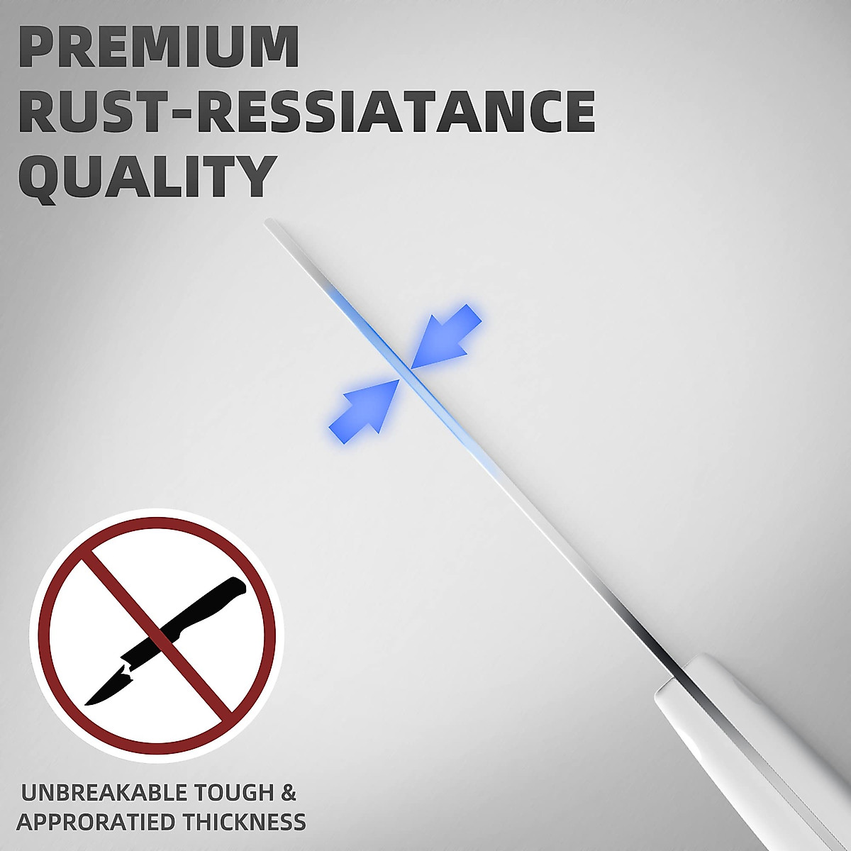 harriet Steak Knife Set, Serrated Steak Knives Set of 6, Full Tang German Stainless Steel Steak Knives, White