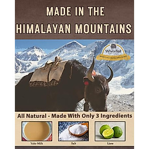WhiteTail Naturals - Yak Cheese Dog Chews - Long Lasting Tough Dog Bones for Aggressive Chewers & Teething Puppies - All Natural Himalayan Dental Milk Chew Bone (6, Small)