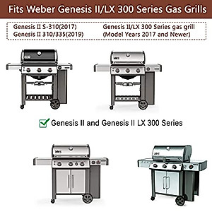 QuliMetal 66032 Flavorizer Bars for Weber Genesis II/LX 300 Series, Genesis II E310, II E315, II E335 (2017 and Newer) Gas Grills, 17-Inch Porcelain Enameled Steel Flavor Bars for Weber 66795