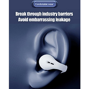 AQWEI Wireless Ear Clip Bone Conduction Headphones, Clip-Ear Headphones, Noise Canceling Digital Display Ear Clips, Bluetooth Sports Headphones (Black)