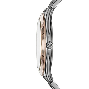 Michael Kors Men's Analog-Quartz Watch with Stainless-Steel Strap, Grey, 22 (Model: MK8576)