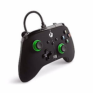 PowerA Enhanced Wired Controller for Xbox Series X|S - Green Hint, Officially Licensed for Xbox