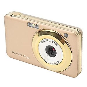 Vbestlife 48MP HD Camera, 2.7in TFT 8X Optical Zoom Portable Digital Camera, for Children Beginners, 750mah Portable Children Video Camera, Support 32GB Memory Card, Gift for Students(Gold)