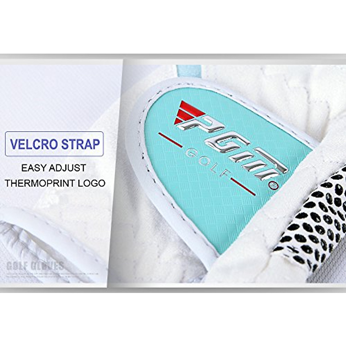 PGM Women's Golf Glove One Pair, Improved Grip System, Cool and Comfortable (blue, S)