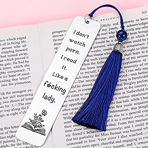 Funny Bookmark for Women Men Book Spicy Reader Gift for Book Lover Bookish Birthday Holiday Gifts for Female Male Friends BFF Her Spicy Reader Reading Present Book Club Gifts I Don't Watch PRN