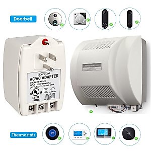 24VAC 50VA Wall Transformer with PTC Fuse Compatible with All Versions of Doorbell，Nest, Ecobee, Sensi and Honeywell Thermostat,Water Solftener,Screw Terminal Output