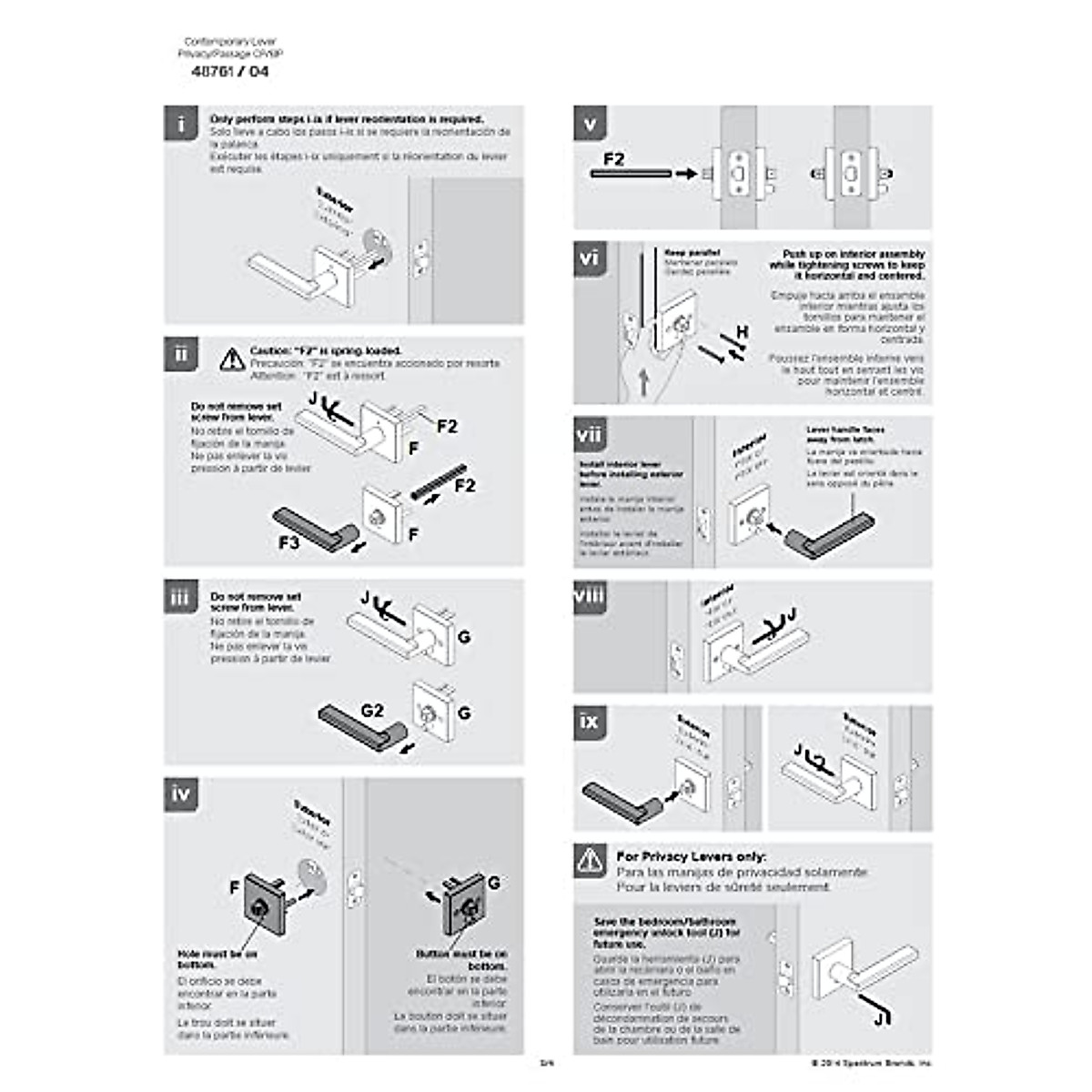 Weiser (by Kwikset) Halifax Lever, Square Rose, Passage Function, Iron Black (US514)