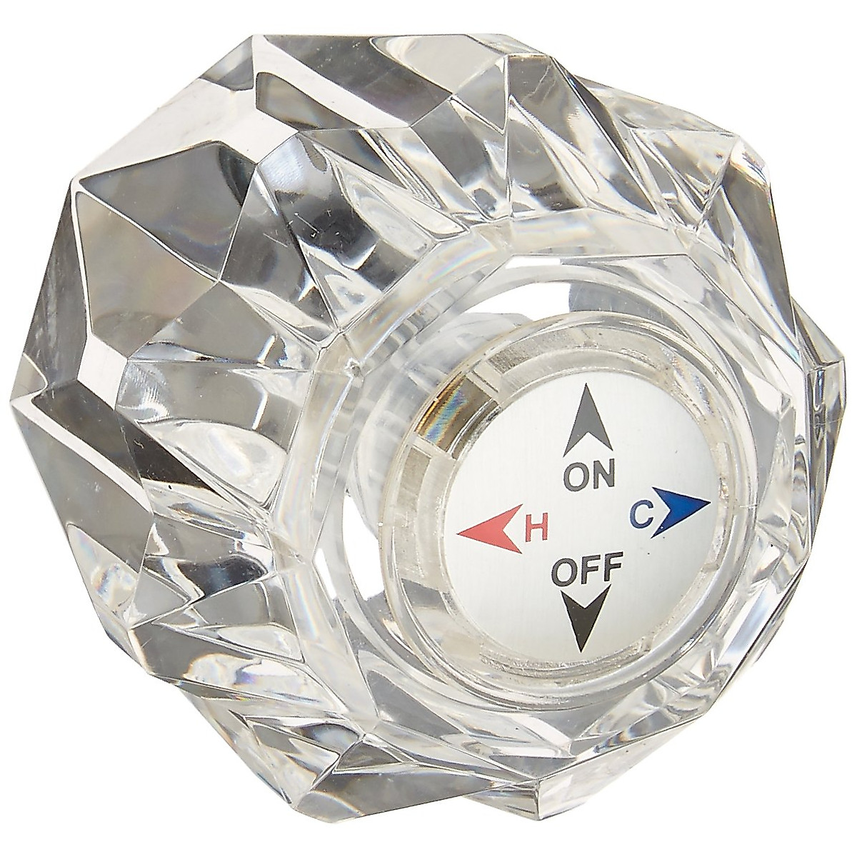 Delta Faucet Peerless RP41661 Classic, Single Clear Knob Handle Kit with Button, Screw, Connector and Set Screw, Other Finish