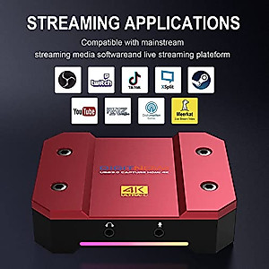 DIGITNOW USB Video Capture Card 4k/60Hz HDR10 Zero-Lag Passthrough, Ultra-Low Latency, Full HD Video Recording for PS5, PS4/Pro, Xbox Series X/S, Xbox One X/S, Real USB3.0