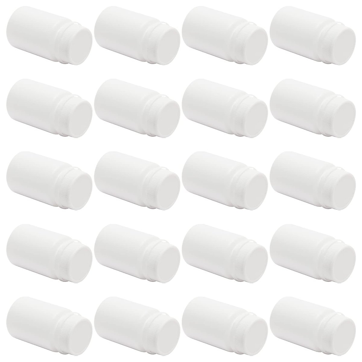 Aicosineg 20Pcs 2.12oz Lab Dropping Bottles PE Plastic Bottles Lab Eye Dropper Bottles Squeezable Eye Liquid Drop Bottle Small Mouth Drop Bottles Sample Seal Storage Bottles with Cap for Travel White