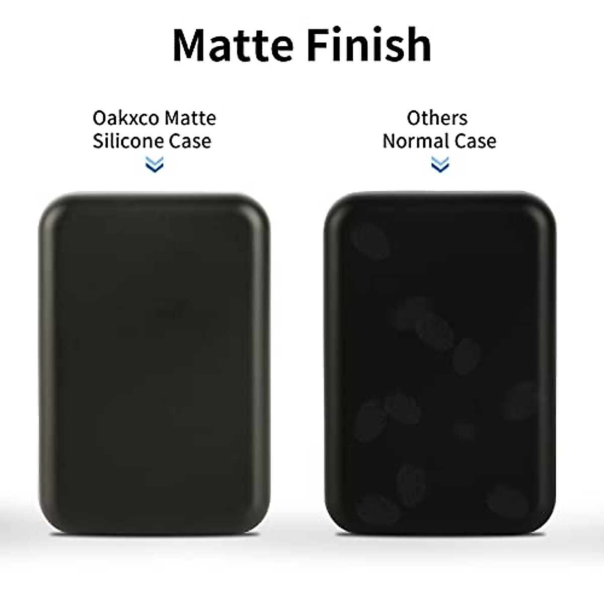 Oakxco Silicone Case Compatible with Magsafe Battery Pack, Magsafe Battery Pack Cover, Scratch & Shatter Resistant, Black