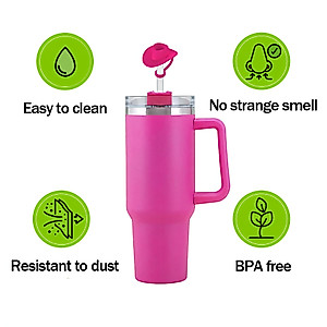 QUVIAE 3 Pack Cowboy Hat Straw Cover Cap for Stanley Cup 30&40 Oz 10mm Cowgirl Hat Silicone Straw Topper Protector Lid with Cute Funny Western Kids Accessories