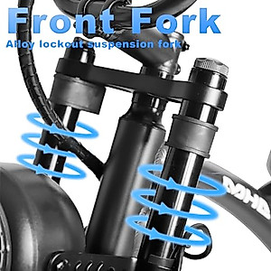 1CYCLE Electric Bike for Adults, 20" Fat Tire Electric Bikes, 2000W Dual Motor Ebike, Electric Mountain Bike, Commuting/Commuter City Bicycles with 48V 18AH Removable Battery, 7 Speed Gear (Grey)