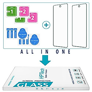 HPTech (2 Pack) Designed for Samsung Galaxy A53 5G Tempered Glass Screen Protector, Support Fingerprint Reader, Anti Scratch, Bubble Free, Case Friendly