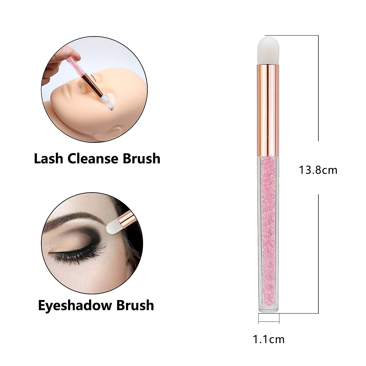 102 Pcs Glitter Disposable Makeup Applicators,Pink Lash Shampoo Brushes,Disposable Mascara Wand,Eyelash Cleansing Brushes Disposable Lip Wand (Pink)