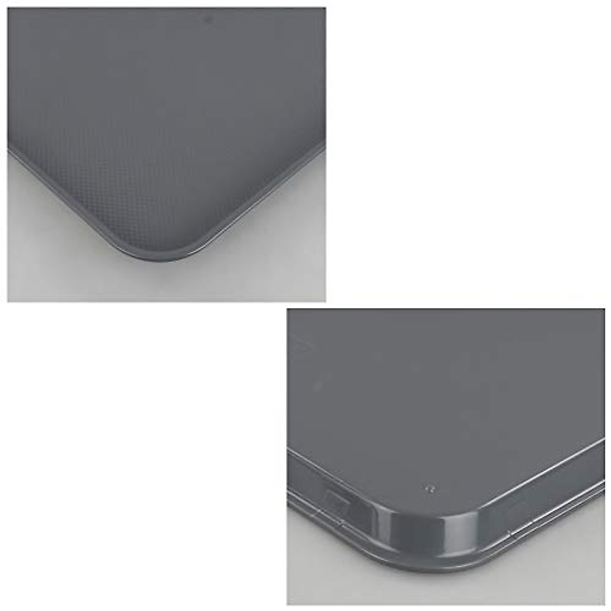CadineUS 6-Pack Serving Trays, Plastic Fast Food Trays, Grey
