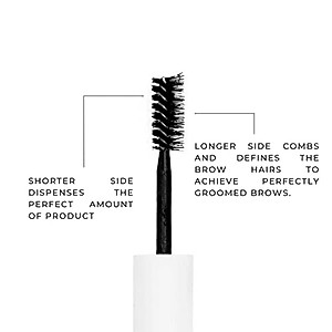 MADLUVV Laminate Me+ Eyebrow Gel Clear Infused with Natural Brow Growth Serum, Dual-Side Styling Brush, Daily Use Medium Hold Lamination, Vegan Formula with Peptide, Biotin, Aloe