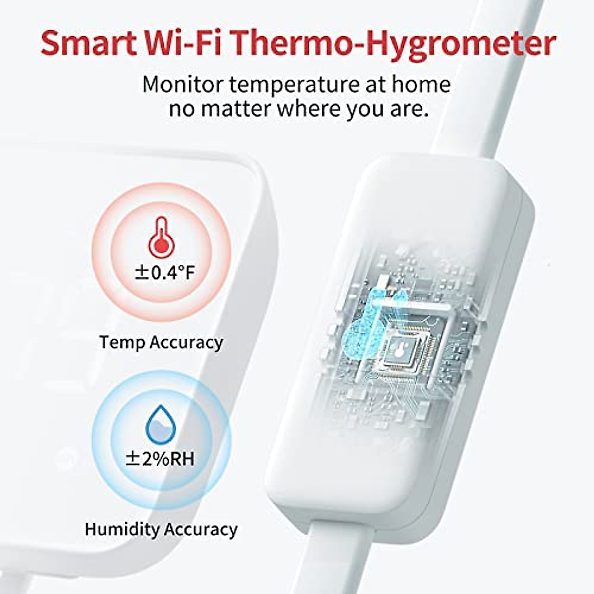 SwitchBot Hub 2 (2nd Gen), Work as a WiFi Thermometer Hygrometer, IR Remote Control, Smart Remote and Light Sensor, Link SwitchBot to Wi-Fi (Support 2.4GHz), Compatible with Alexa&Google Assistant
