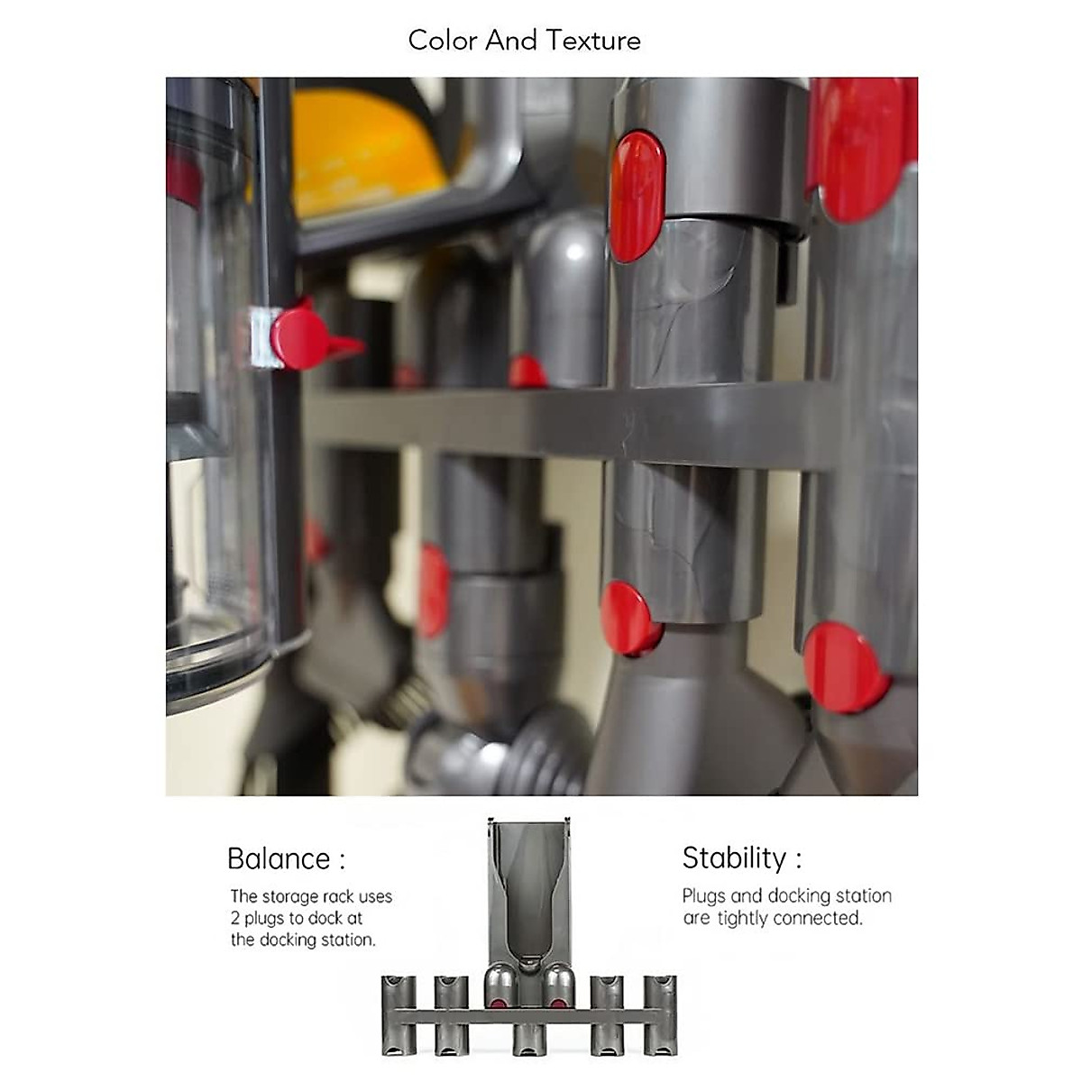 Meijunter Storage Holder Compatible with Dyson Digital Slim/V7/V7 Slim/V8/V8 Slim/V10/V11/V11 Outsize/V12/V15/Outsize Vacuum Cleaner Accessories Organiser Stand