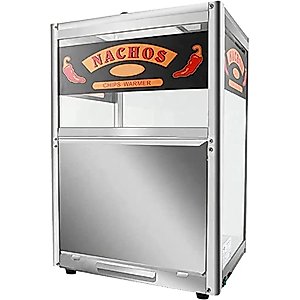 Commercial Grade Nacho Warmer with Scoop Chip Holding Cabinet Countertop